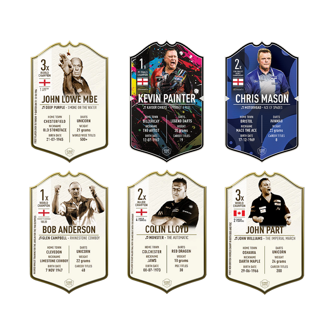Signed Ultimate Darts Cards Collection | Exclusive Autographed Cards ...